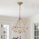 Rosa Glam 3-Light Daisy Crystal Glass Flower Chandelier - Bed Bath ...