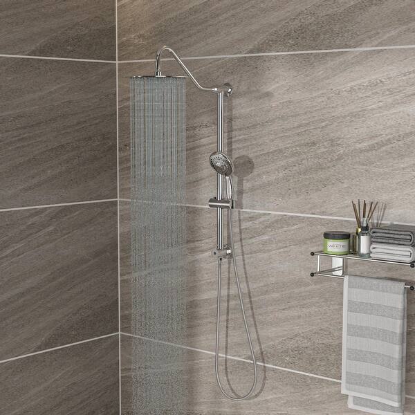 Rainfall Dual Shower Heads Shower Set with Overhead Shower and Hand ...