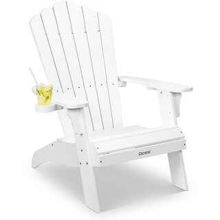 Venetian Worldwide White Poly Lumber Adirondack Outdoor Weather ...