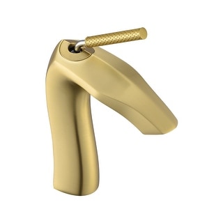 Brushed Gold Single Handle Lavatory Basin Sink Faucet - Bed Bath ...
