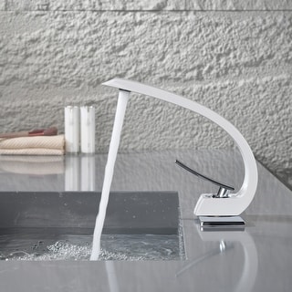 Single Handle Bathroom Faucet White Modern Bathroom Sink Faucets Single ...