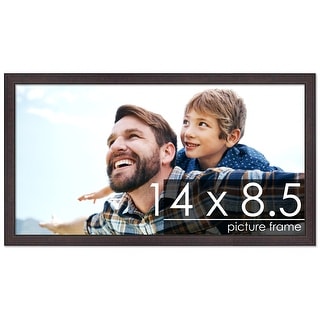 14x8.5 Distressed/Aged Mahogany Complete Wood Picture Frame with UV ...