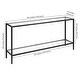 Hera 64'' Wide Rectangular Console Table with Glass Shelf - 64" Wide ...