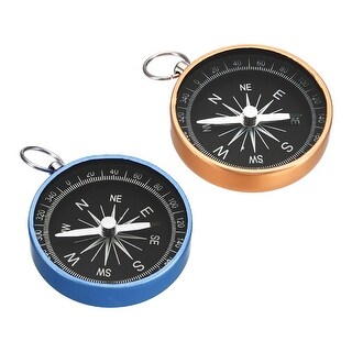 2 in 1 Set Pocket Compass Outdoors Navigation Compass with Key Ring ...