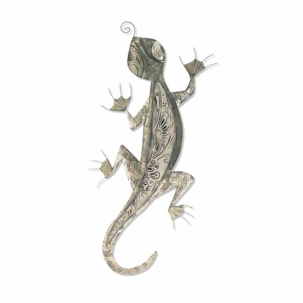 Handmade Gecko Wall Art Gray - Bed Bath & Beyond - 8434236