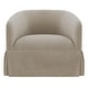 Luke Faux Slipcovered Swivel Accent Chairs for Living Room - Bed Bath ...