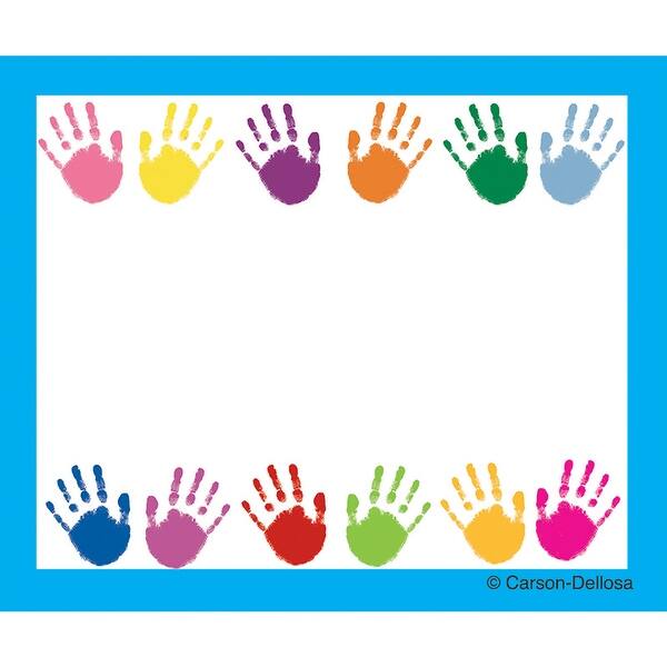 Carson dellosa education name tags handprints 40/pk 9413 - Multicolor ...