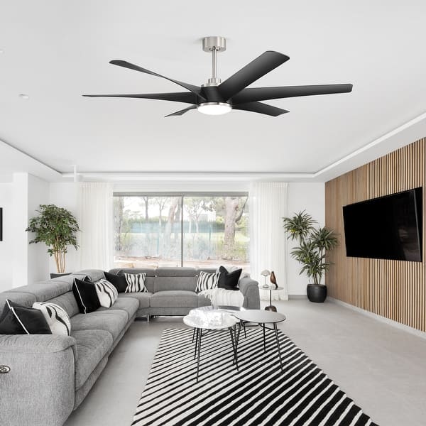 65-in Large Indoor Ceiling Fan with Light Remote-6 blade - Bed Bath ...