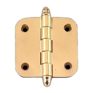 Brass Cabinet Door Hinge 2 in. Small with Stainless Steel Removable ...