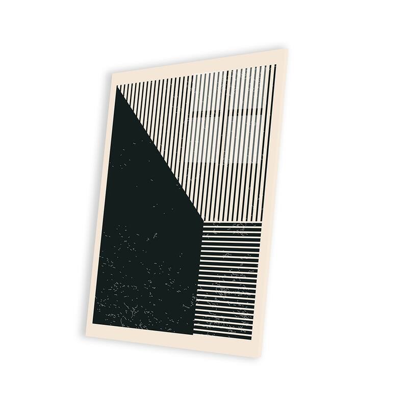 Black And White Geometric Shapes III Print On Acrylic Glass by Jay ...