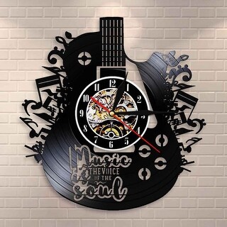 Acrylic Wall Clock Guitar Rock Wall Art Decoration - Bed Bath & Beyond ...