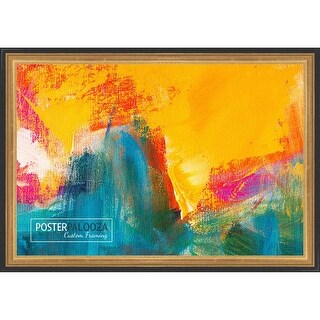 12x6 Traditional Gold Complete Wood Picture Frame with UV Acrylic, Foam ...