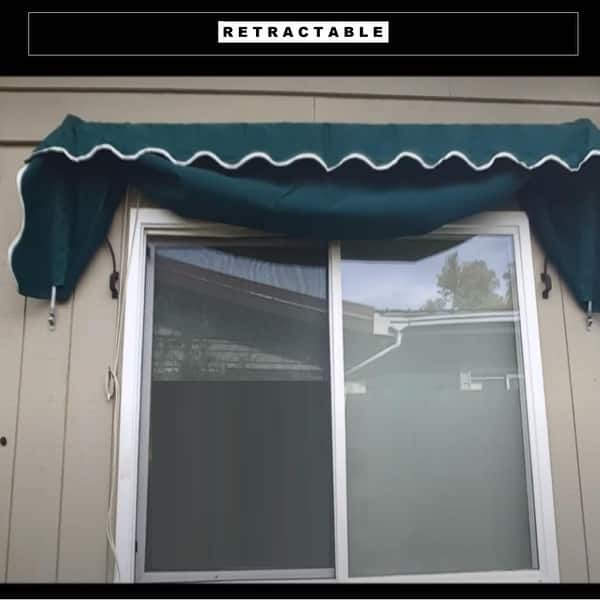 ALEKO 6 feet X 2 feet Window Awning Door Canopy Sun Rain Shade Shelter ...