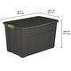 Sterilite 35 Gallon Storage Tote Box with Latching Container Lid, Gray ...