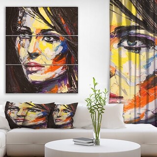 Designart "Woman Portrait I am the way I am" Glamour Print on Wrapped ...