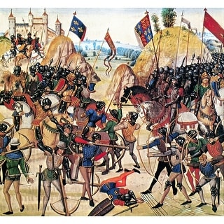 Battle Of Crecy 1346. /Nthe Battle Of Crecy 26 August 1346. Detail From ...