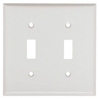 Mulberry Metals 86072 Steel Wall Plate, 2-Gang, White, Standard Size ...