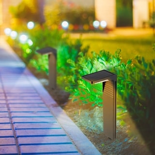 Solar Power Pathway Lights Outdoor Black Landscape Lighting - Bed Bath ...