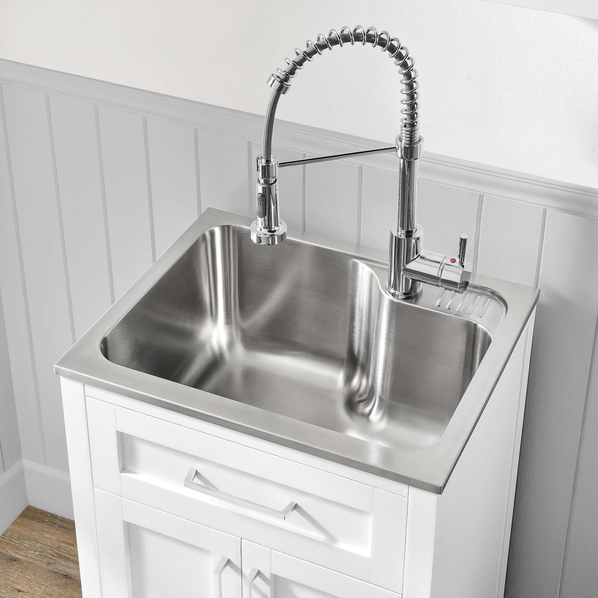 Ove Decors Piaras 22 in. Utility Sink in White N A