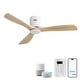 52" Wood Ceiling Fan, Quiet Reversible DC Motor, APP & Remote Control ...
