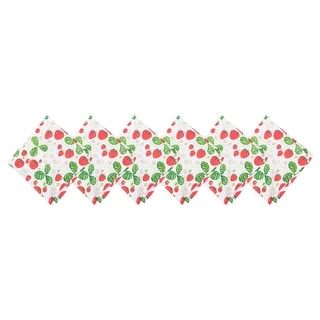Strawberry Patch & Plaid Napkin Set of 6 - Bed Bath & Beyond - 42734039