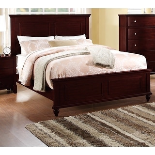 Queen Size Bed Brown Finish Plywood Particle Board 1pc Bed Bedroom Bed ...
