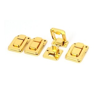 Toolbox Jewelry Box Toggle Latch Catch Hasp Lock Gold Tone 5pcs - Gold ...
