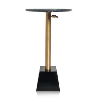 Dann Foley Lifestyle - Drink Table with Black Base Brushed Bronze Metal ...