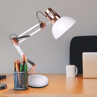 Spring Balanced Swing Arm Desk Lamp Adjustable Metal Table Lamp - Bed ...