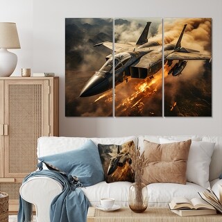 Designart "Military Jet II" Army Wall Decor Set - Bed Bath & Beyond ...