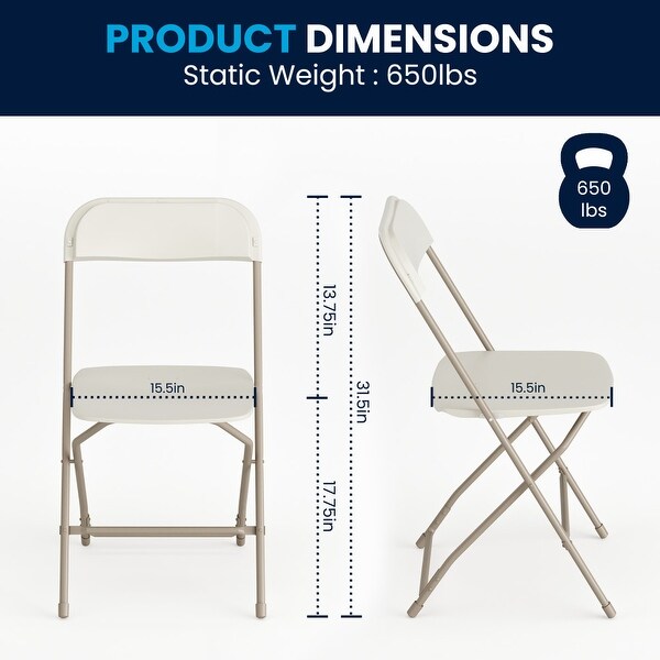 Plastic Folding Chair - 650LB Weight Capacity - Event Chair Plastic Folding Chair - 650LB Weight Capacity - Event Chair