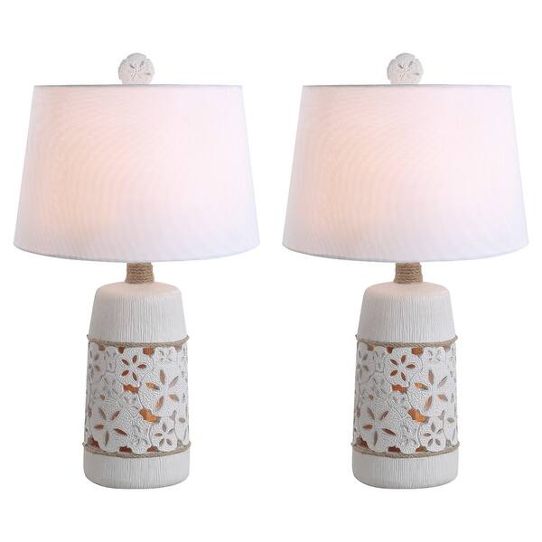 Sanibel Accent Sandollar Lamp Coastal Set - 24' Height - antique white ...