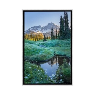 iCanvas "USA. Washington State. Mt. Rainier reflected in tarn amid ...