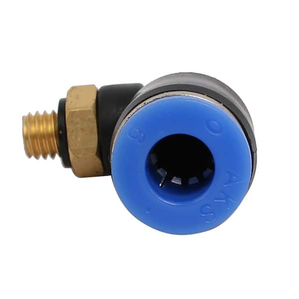6mm x M5 Pneumatic Air Connectors Elbow Tube Quick Fixing Fittings 2pcs ...