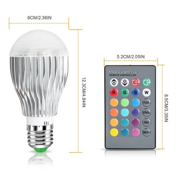 LED Light Bulb E27 RGB Lamp Bulb 16 Colors Changable - White - Bed Bath ...