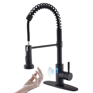 Touchless Kitchen Faucet with Pull Down Sprayer LED Light Single Handle ...