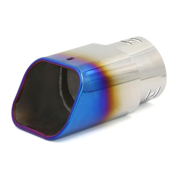 Unique Bargains 73mm Inlet Dia Burn Rectangle Outlet Straight SUV Car ...