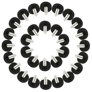M6x15mm Male Thread Furniture Slotted Leveling Foot Protector 30Pcs ...