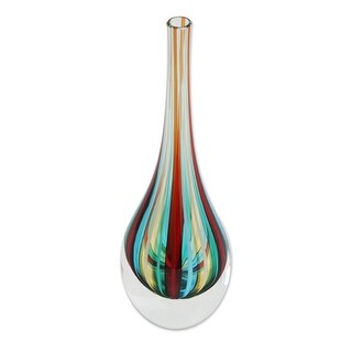Novica Handmade Circus Art Glass Vase (12 Inch) - Bed Bath & Beyond ...