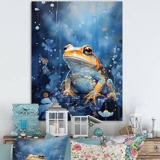 Designart "Abstract Representation Of Blue Frog " Frogs & Toadswall Art ...