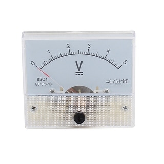 DC 0-5V Fine Tuning Dial Panel Analog Voltage Meter Voltmeter Class 2.5 ...