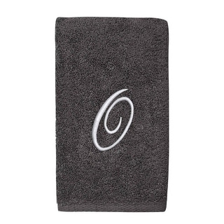 Avanti Granite with Silver Script Monogram Bath Towel Letter O - Hand ...