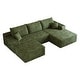 Cloud Sectional Sofa With 1 Ottoman, Modern Upholstered Couches ...