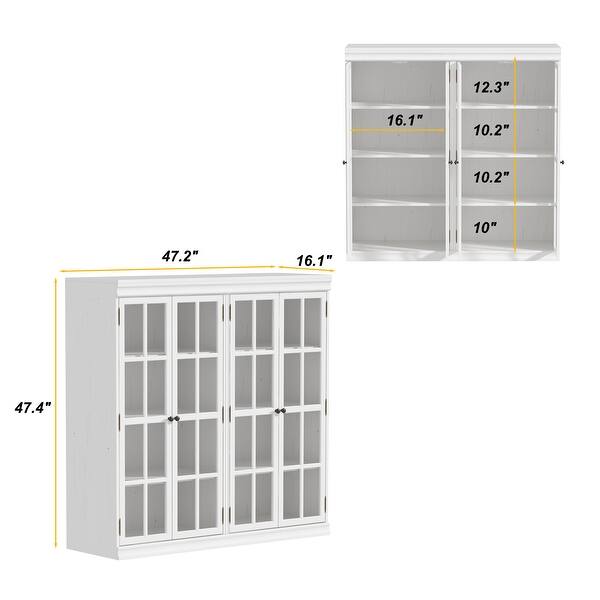 Sophisticated Storage Ensemble: Buffet Sideboard Bookshelf Cabinet ...