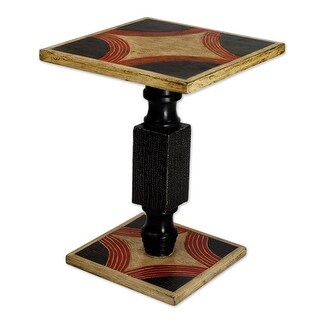 Handmade Blooming Light Cedar wood end table (Ghana) - Bed Bath ...