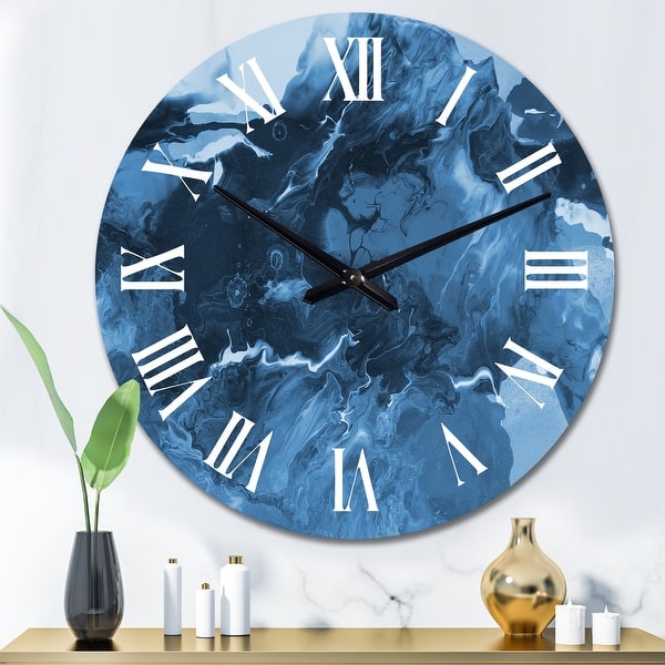 teal blue wall clock