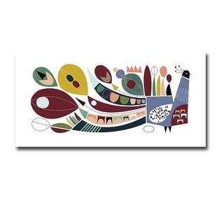 Peacock Strut by Jenn Ski Gallery Wrapped Canvas Giclee Art (18 in x 36 ...