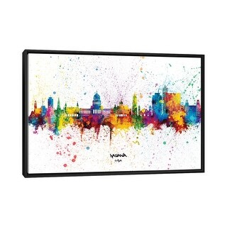 iCanvas "Havana Cuba Skyline Splash" by Michael Tompsett Framed - Bed ...