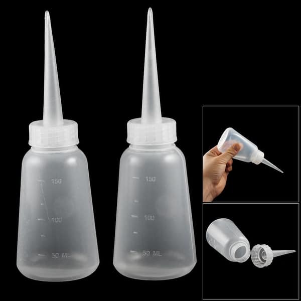 2 Pcs 150ml Empty Plastic Long Tip Kitchen Oil Vinegar Squeeze Bottles ...