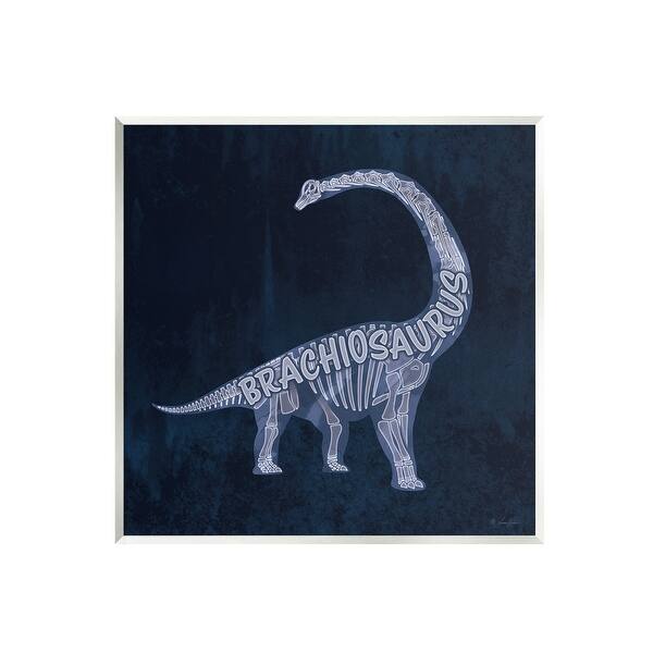 Stupell Blue Brachiosaurus Skeleton Wall Plaque Art Lauren Rader - Bed ...